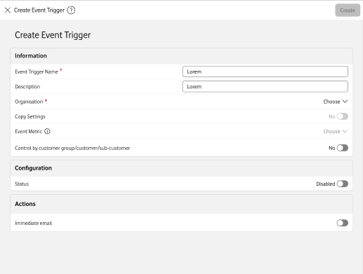 Creating Event Triggers